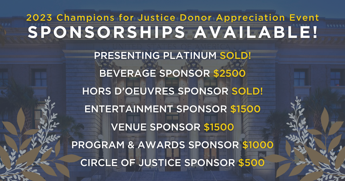 Justice Works! Campaign Celebration Sponsorships | Bay Area Legal Services